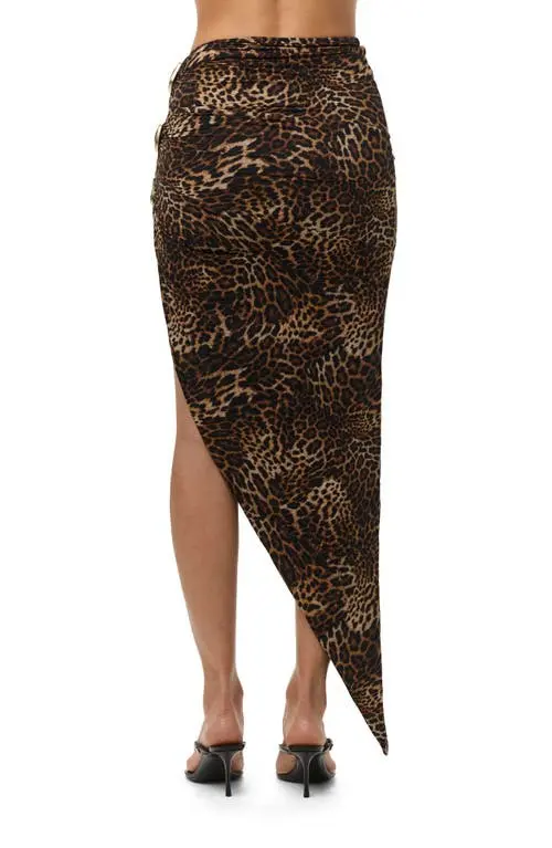 Naked Wardrobe Asymmetrical Cutout Midi Skirt