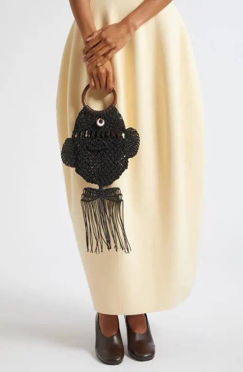 ANYA HINDMARCH Macramé Fish Clutch