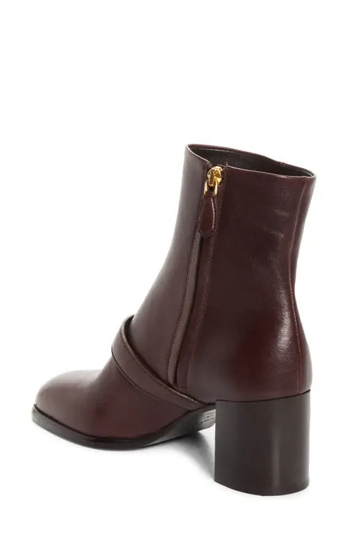 Prada Buckle Block Heel Bootie