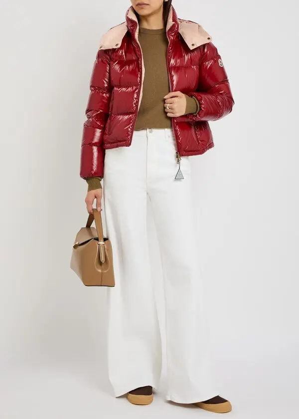 Moncler Padded Hooded Nylon Jacket - Red