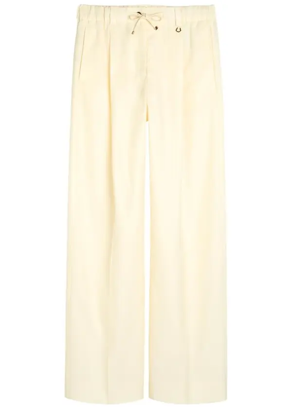 Moncler Drawstring Straight-leg Wool Trousers
