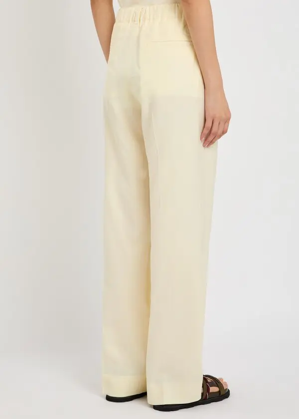 Moncler Drawstring Straight-leg Wool Trousers