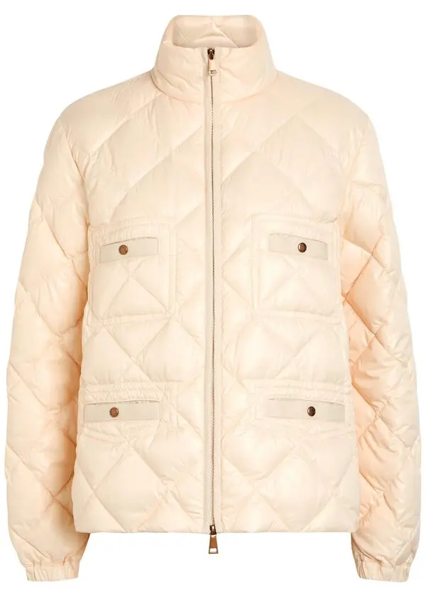 Moncler Lavaret Quilted Nylon Jacket - Beige