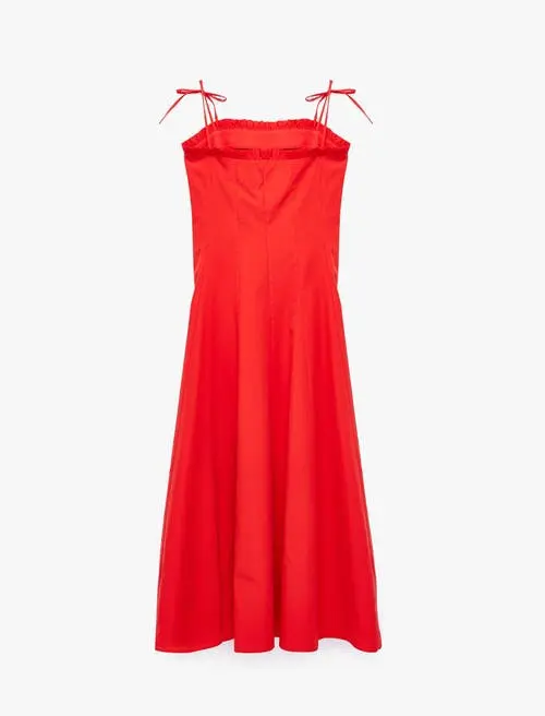 Koton Cotton Slim Fit Strappy Midi Dress
