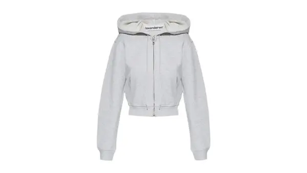 Alexander Wang Zip Up Allover Hotfix Fitted Longsleeve