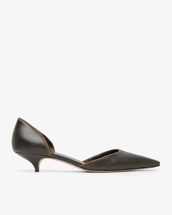 THE ROW Liisa Kitten D'orsay Pumps - Brown