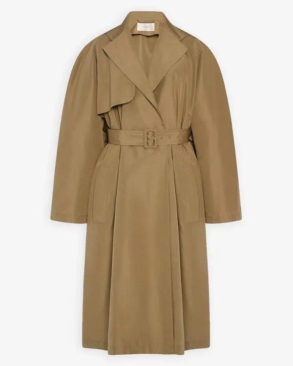 THE ROW Amapola Silk Trench Coat - Beige