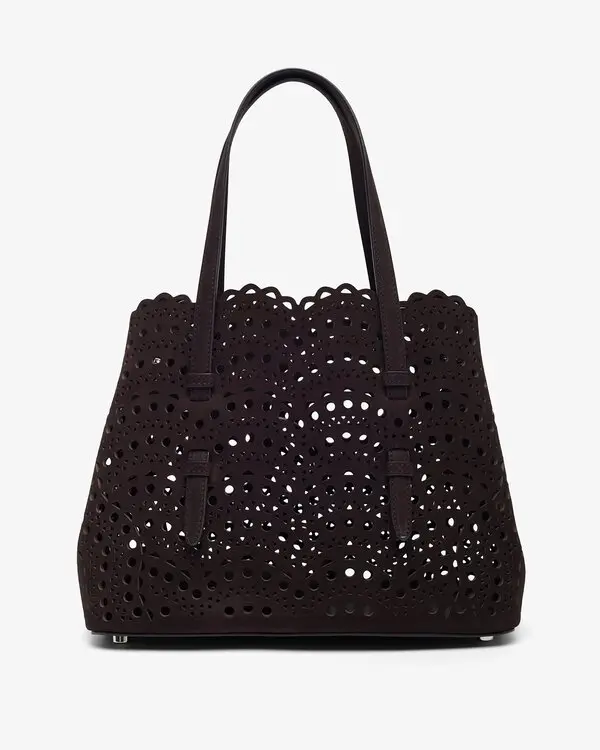 Alaïa Mina 25 Vienne Suede Tote Bag - Brown