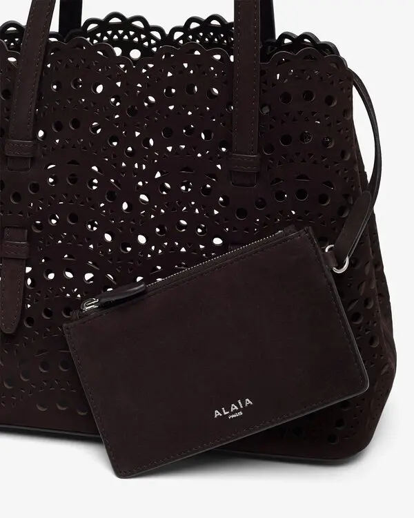 Alaïa Mina 25 Vienne Suede Tote Bag - Brown