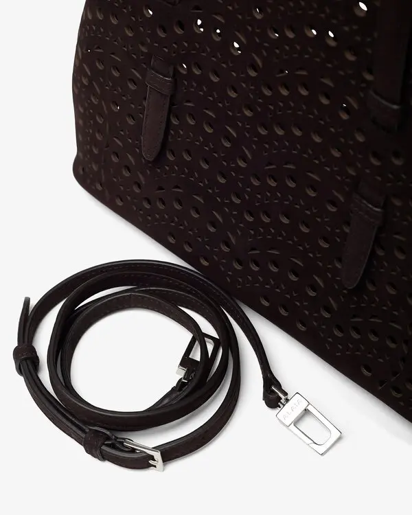 Alaïa Mina 25 Vienne Suede Tote Bag - Brown