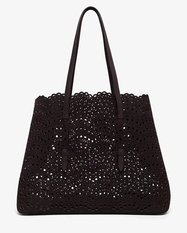 Alaïa Mina 37 Vienne Suede Tote Bag - Brown