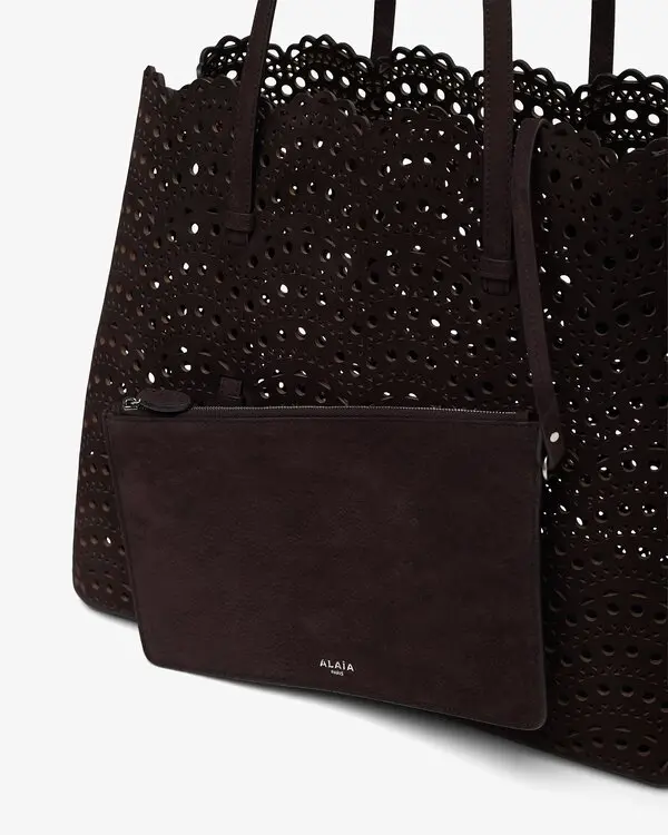 Alaïa Vienne Suede Tote Bag - Brown