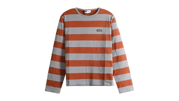 Miu Miu Striped Jersey T-shirt - Ferro/tabacco