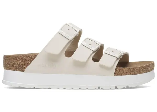 BIRKENSTOCK Florida Vegan Flex Platform Birkoflor - Eggshell