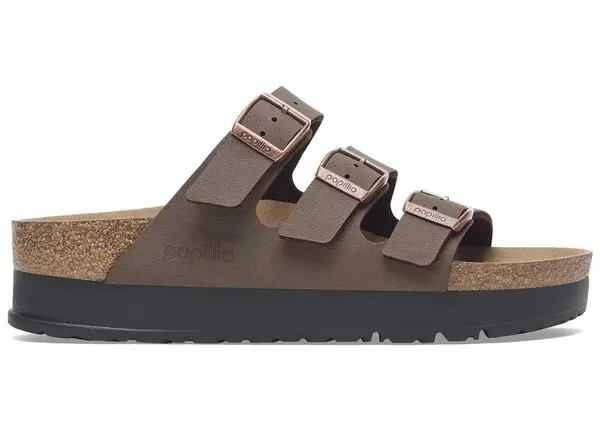 BIRKENSTOCK Florida Vegan Flex Platform Birkibuc - Mocha
