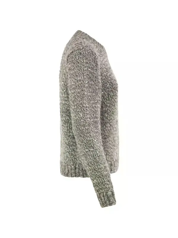 Herno Sequin-embellished Textured-knit Sweater