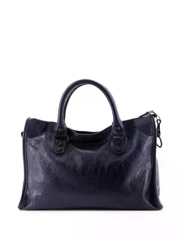 Balenciaga City Classic Studs Leather Small Satchel - Blue