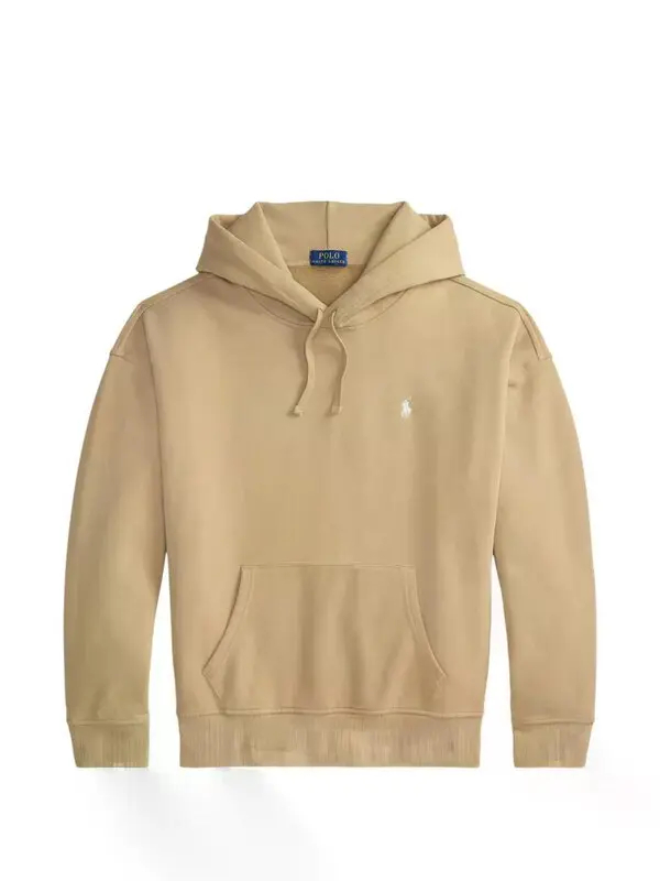 Polo Ralph Lauren Pony-embroidered Logo-print Hoodie - Neutrals