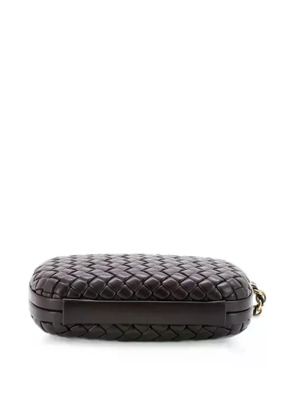 Bottega Veneta Box Knot Nm Intrecciato Nappa Small Clutch Bag - Brown