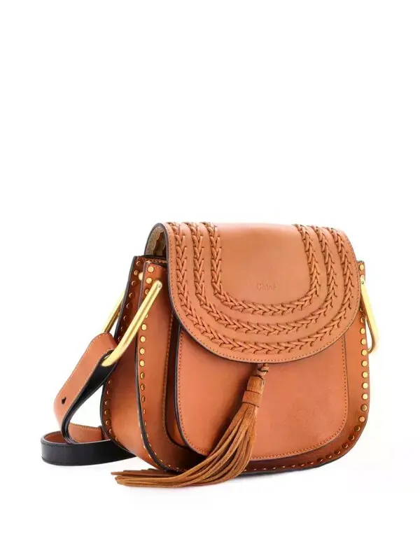 Chloé Hudson Whipstitch Leather Small Crossbody Bag - Brown