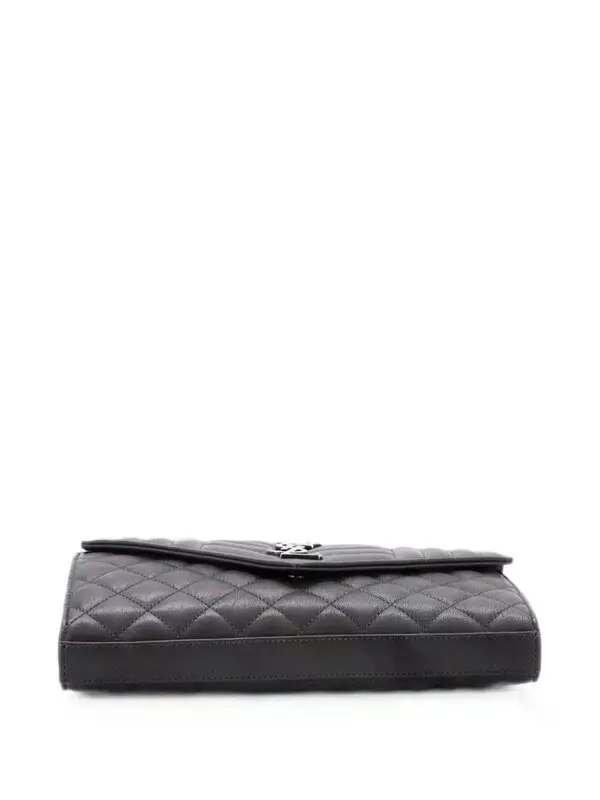 Saint Laurent Classic Monogram Chain Wallet Mixed Matelasse Leather Medium Crossbody Bag