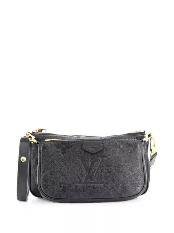 LOUIS VUITTON Multi Pochette Accessoires Monogram Empreinte Giant Crossbody Bag - Black