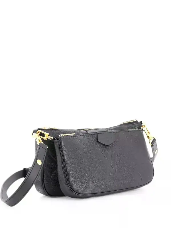 LOUIS VUITTON Multi Pochette Accessoires Monogram Empreinte Giant Crossbody Bag - Black