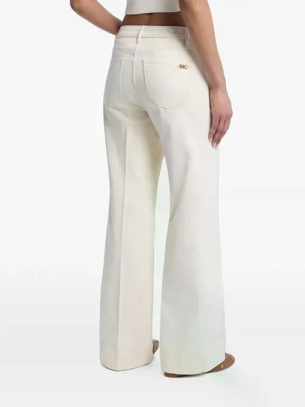 Michael Kors Violette Logo-plaque Jeans - White