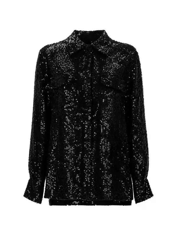 P.a.r.o.s.h Sequin-embellished Shirt - Black