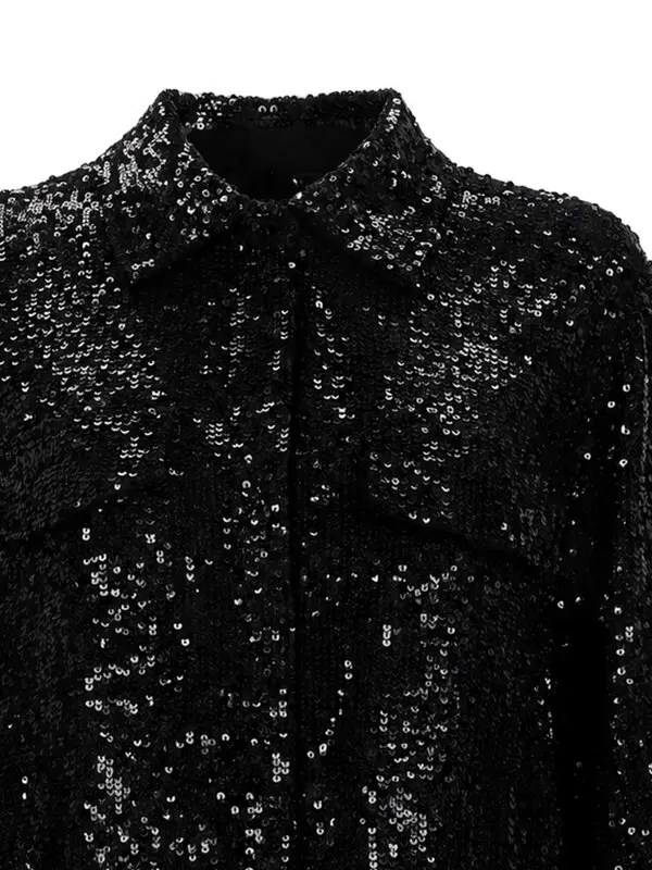P.a.r.o.s.h Sequin Embellished Shirt - Black
