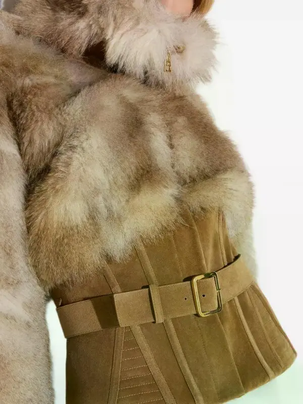 Elisabetta Franchi Fur-effect Bustier Jacket