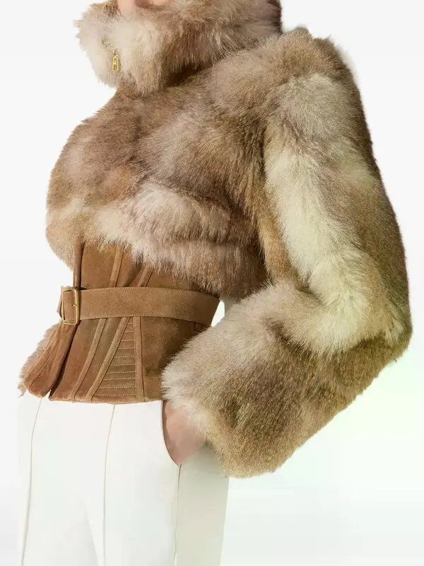 Elisabetta Franchi Fur-effect Bustier Jacket