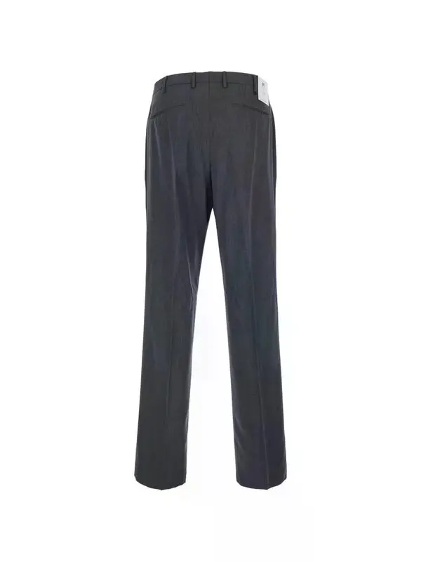 PT TORINO Pleated Straight-leg Trousers - Grey