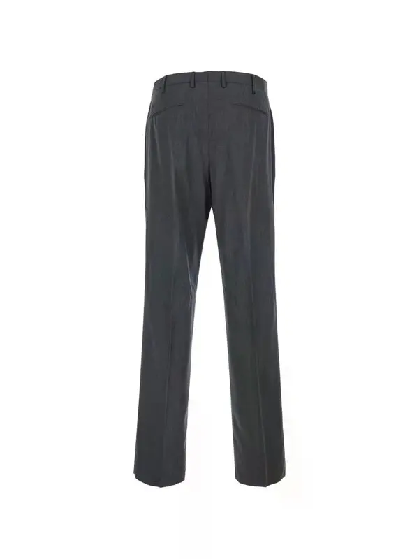 PT TORINO Pleated Straight-leg Trousers - Grey