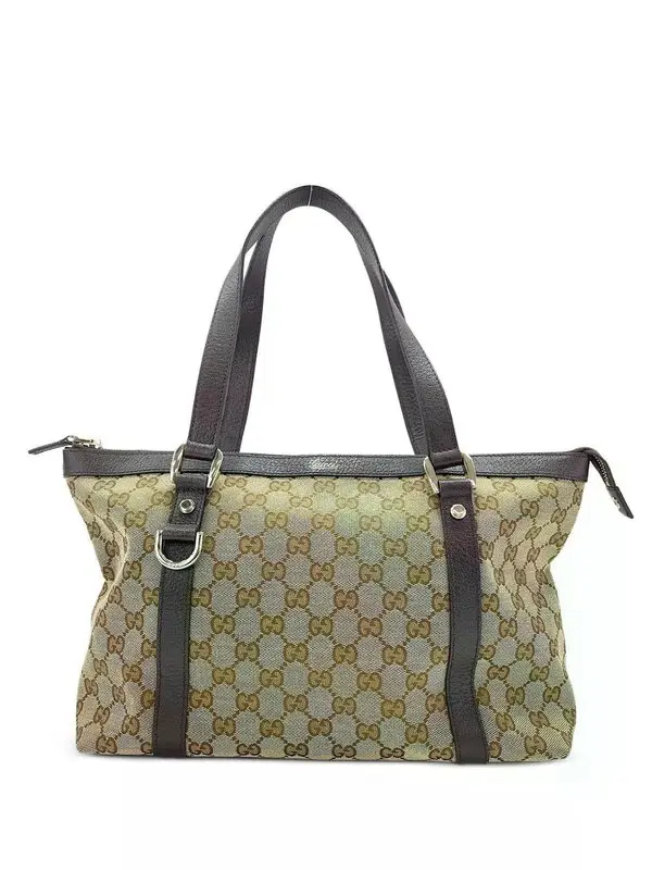 Gucci Gg Monogram Canvas Tote Bag - Neutrals