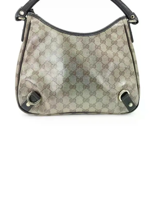 Gucci 2000s Abbey Gg Crystal Shoulder Bag - Neutrals