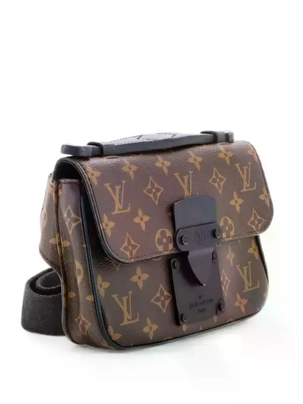 LOUIS VUITTON S Lock Sling Bag Macassar Monogram Canvas Belt Bag - Brown