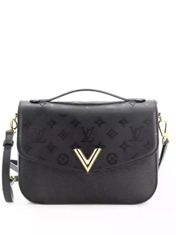LOUIS VUITTON Very Messenger Monogram Leather Shoulder Bag - Black