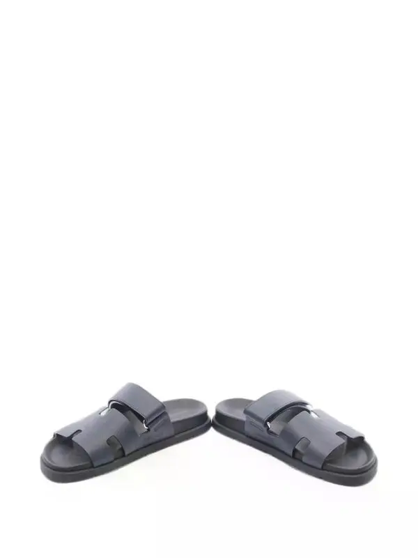 Hermès 2020s Chypre Epsom-leather Flat Sandals