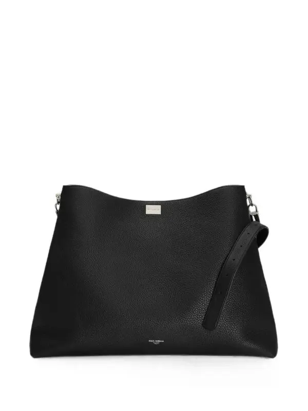 Dolce & Gabbana Vittoria Shoulder And Crossbody Bag In Calfskin - Black