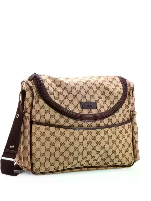 Gucci Diaper Gg Canvas Crossbody Bag - Brown