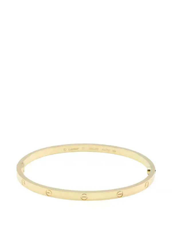 Cartier 2010s Love Breath Sm Engraved-logo Bracelet - Gold