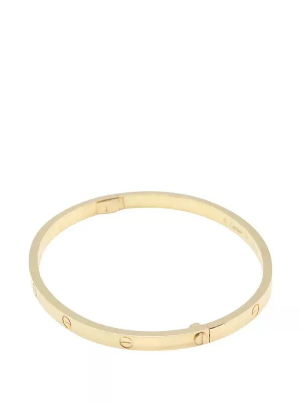 Cartier 18k Yellow Engraved Motif Love Bracelet