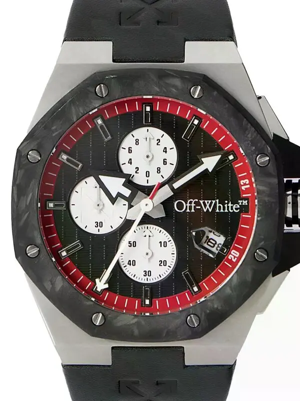 Off-White Frequency Chrono 42mm Watch - Black