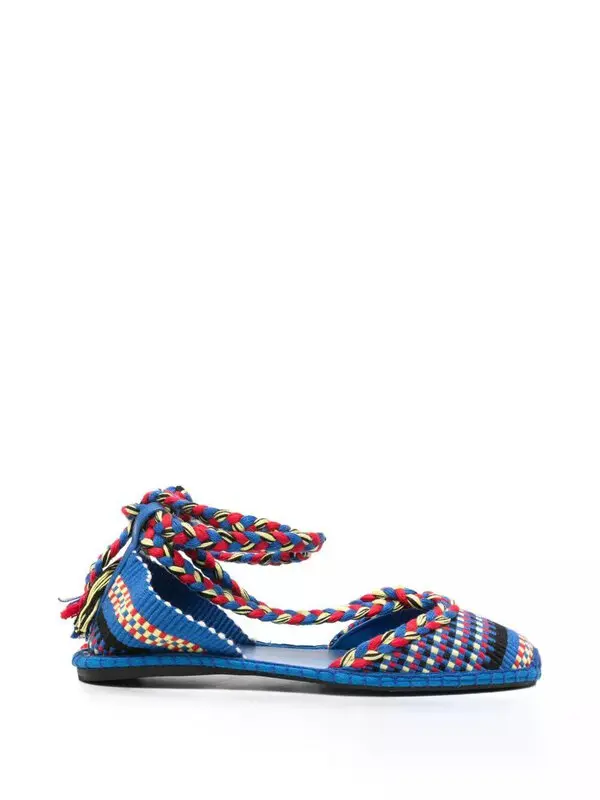 AMAMBAIH Rosa Braided Ballet Flats - Blue
