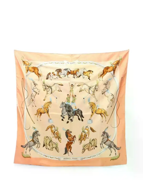 Hermès 2010s En Piste Scarf - Pink