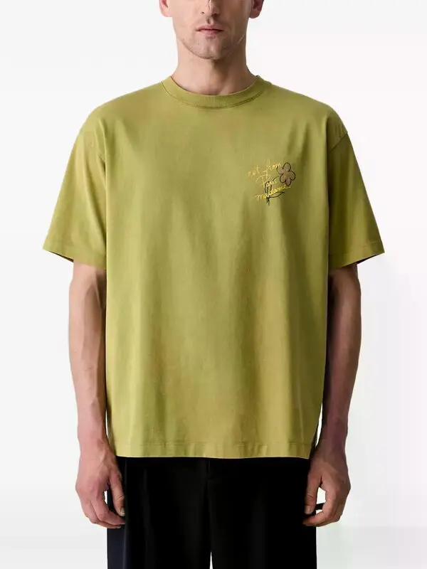 Drole De Monsieur Esquisse Slogan-print T-shirt - Green