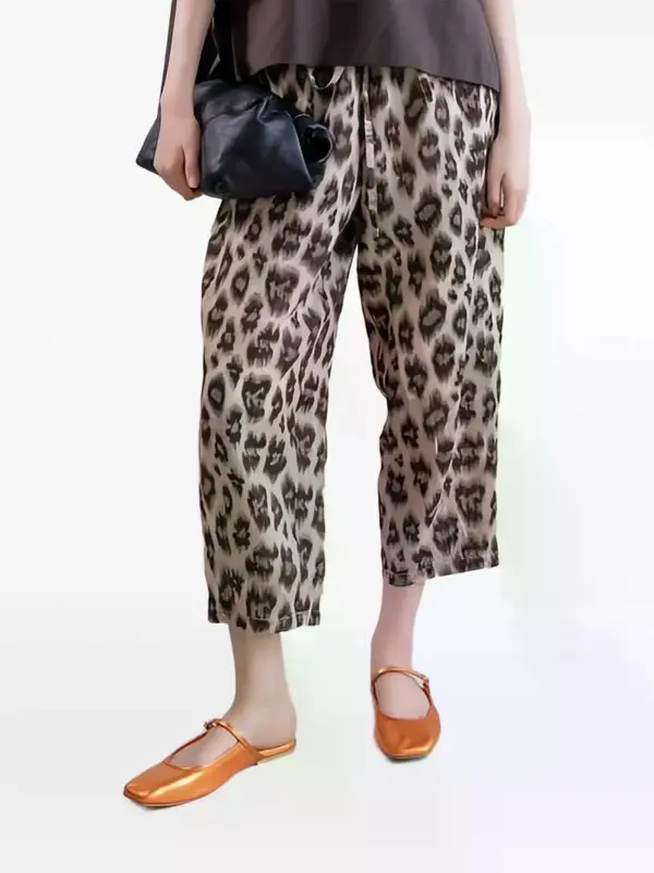 PSOPHIA Savanna Shadow Cropped Trousers - Brown