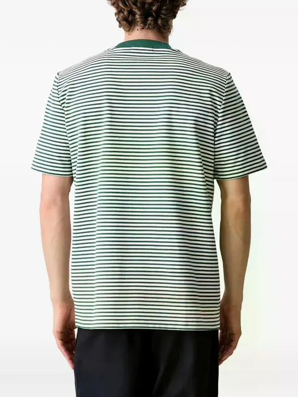 Fred Perry Striped Embroidered-logo T-shirt
