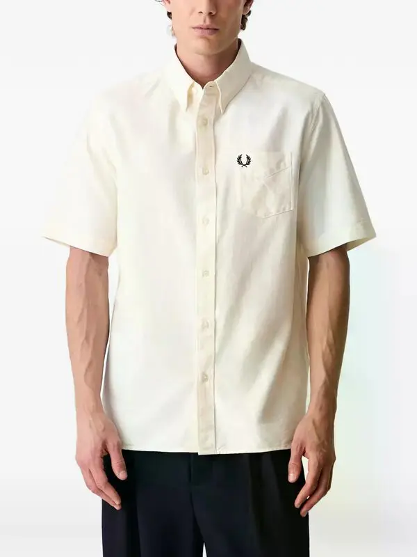 Fred Perry Oxford Short-sleeve Shirt - Neutrals